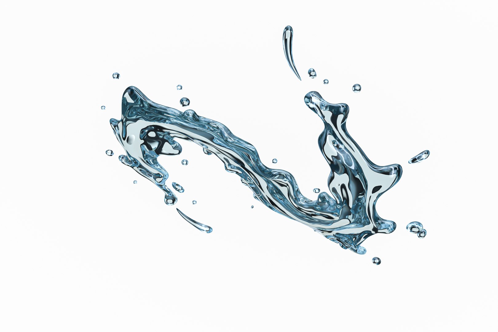 Water Curve Splash 3D Model - TurboSquid 2126834