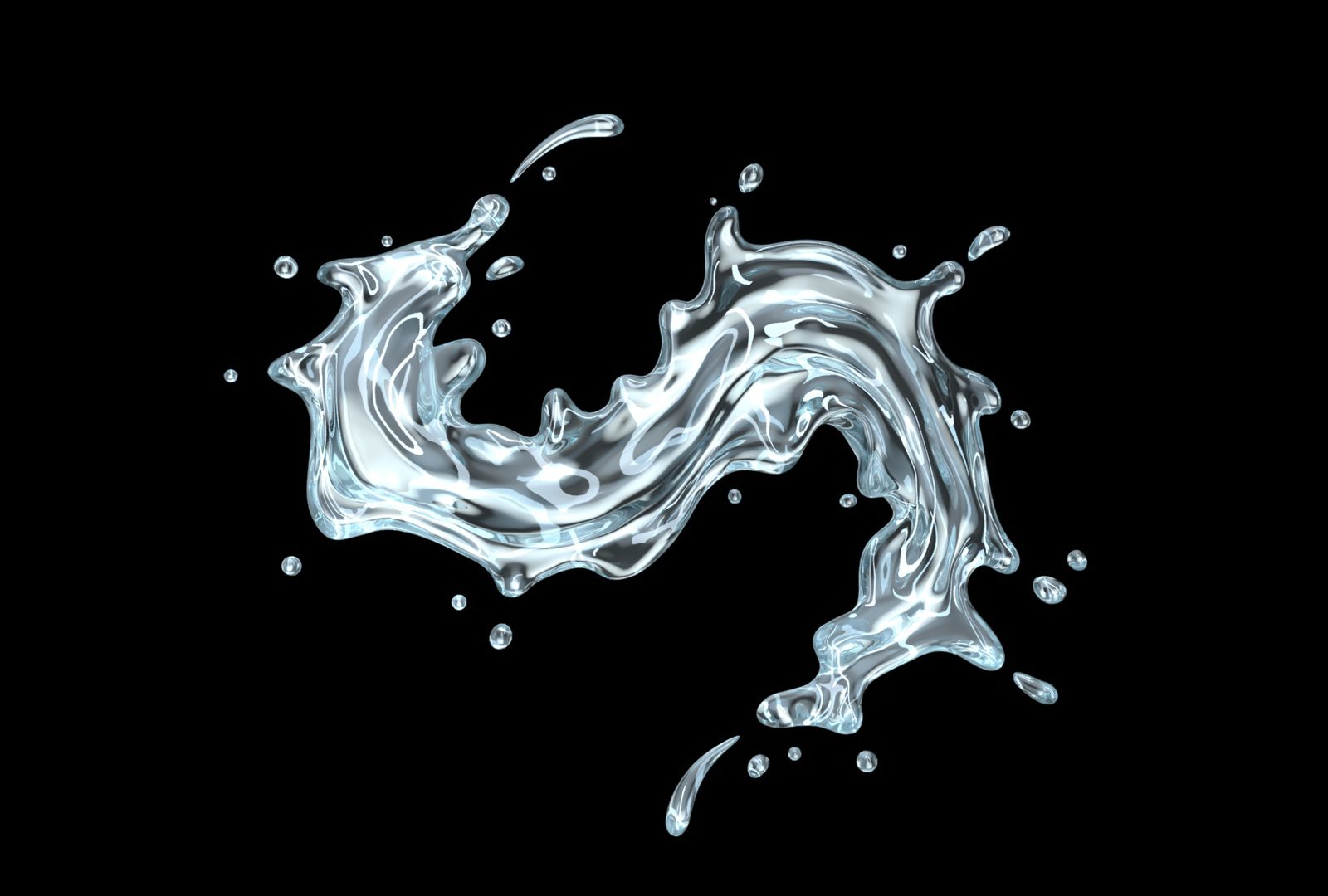 Water Curve Splash 3D Model - TurboSquid 2126834