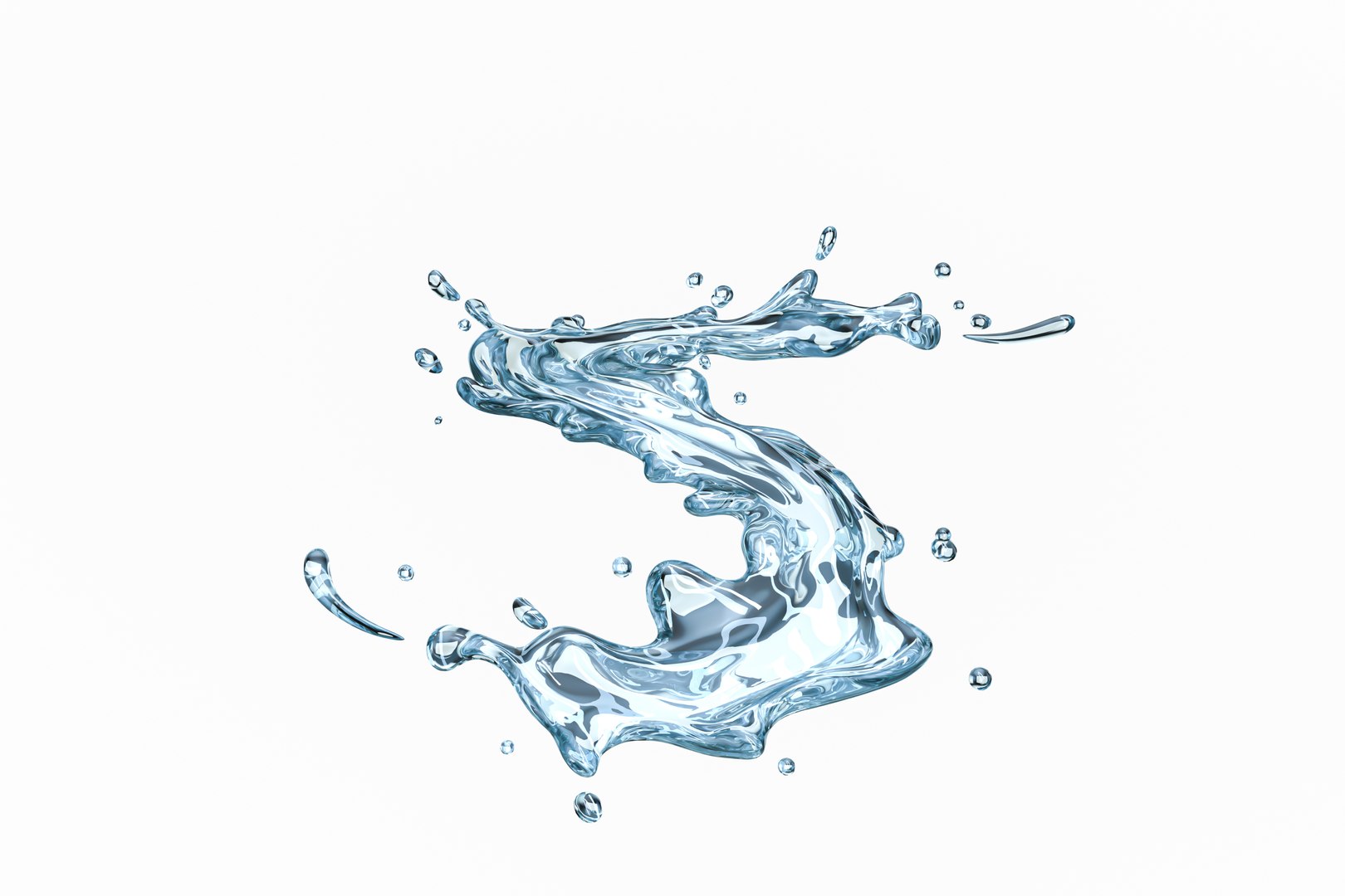 Water Curve Splash 3D Model - TurboSquid 2126834