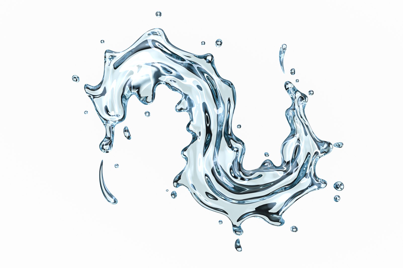 Water Curve Splash 3D Model - TurboSquid 2126834