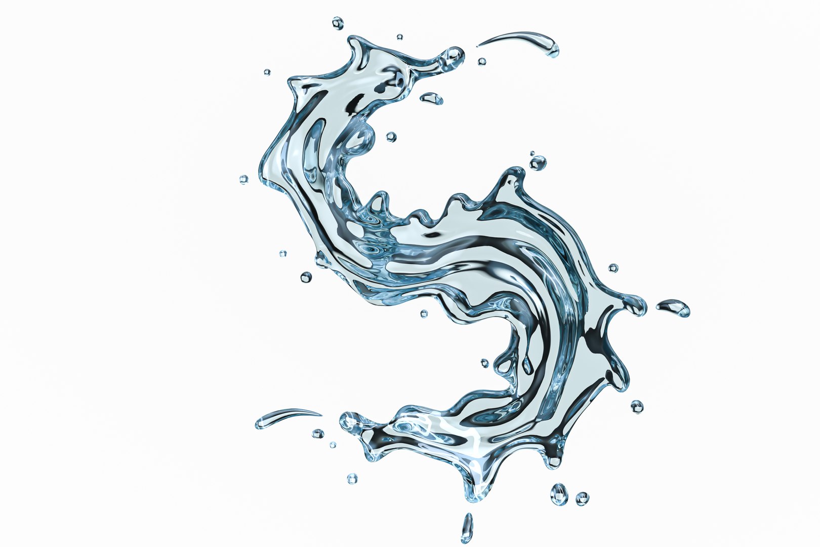 Water Curve Splash 3D Model - TurboSquid 2126834