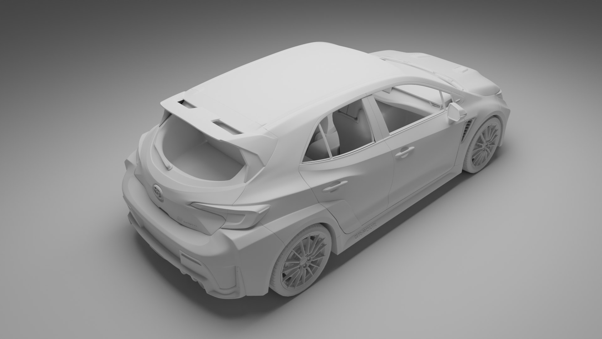 3D Model TOYOTA COROLLA GR CIRCUIT EDITION WHITE - TurboSquid 2343215