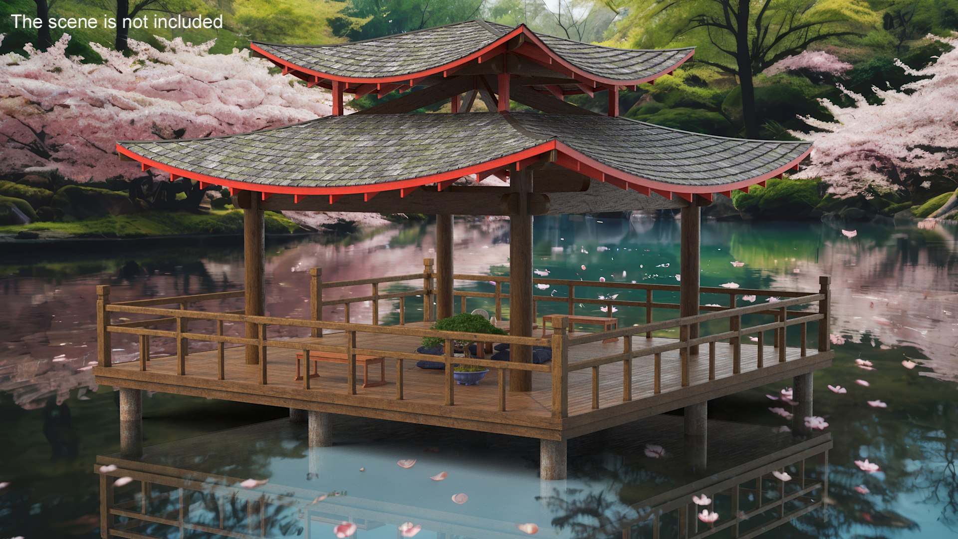 Japanese Style Garden Gazebo 3D Model - TurboSquid 2434426