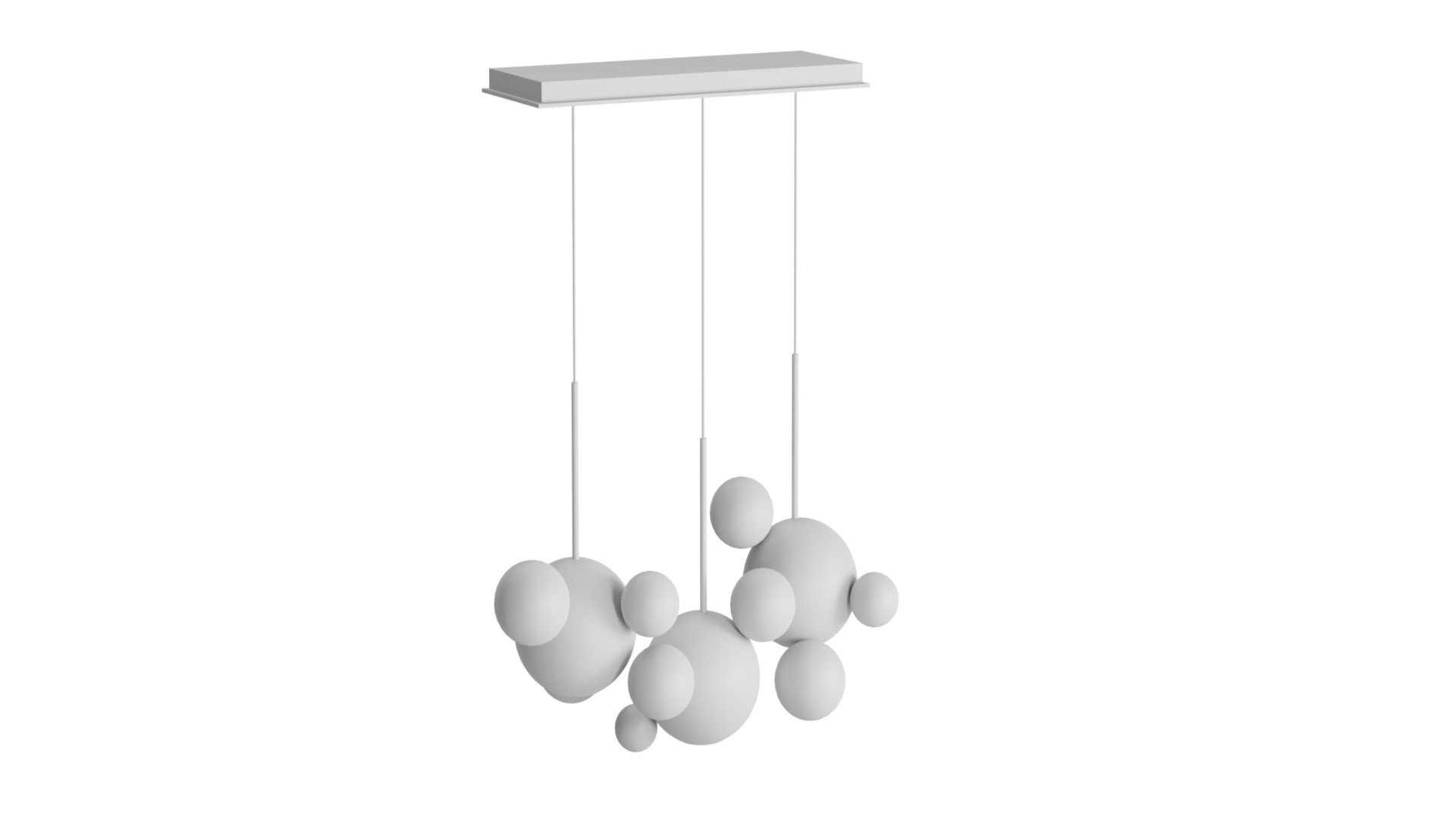 3 Bubble Pendant Light Clusters Model - TurboSquid 2248183