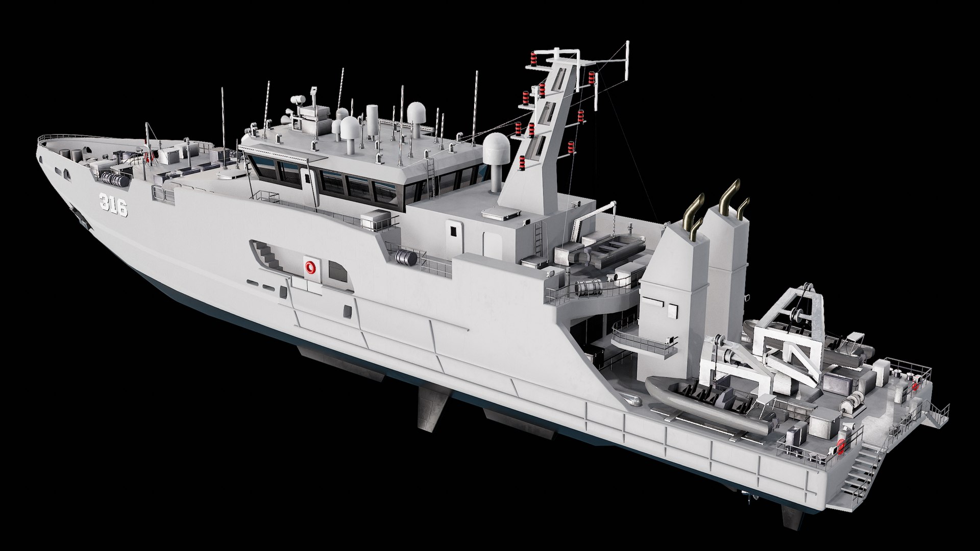 3D ADV Cape Naturaliste Cape-Class Patrol Boat - TurboSquid 2156471