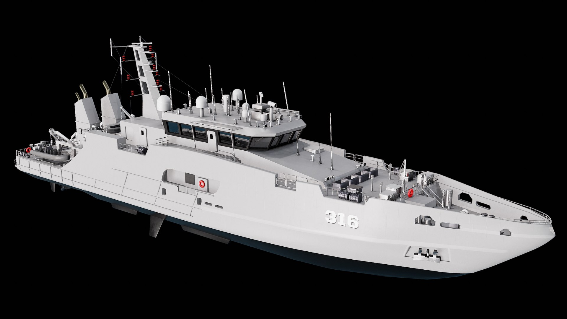 3D ADV Cape Naturaliste Cape-Class Patrol Boat - TurboSquid 2156471