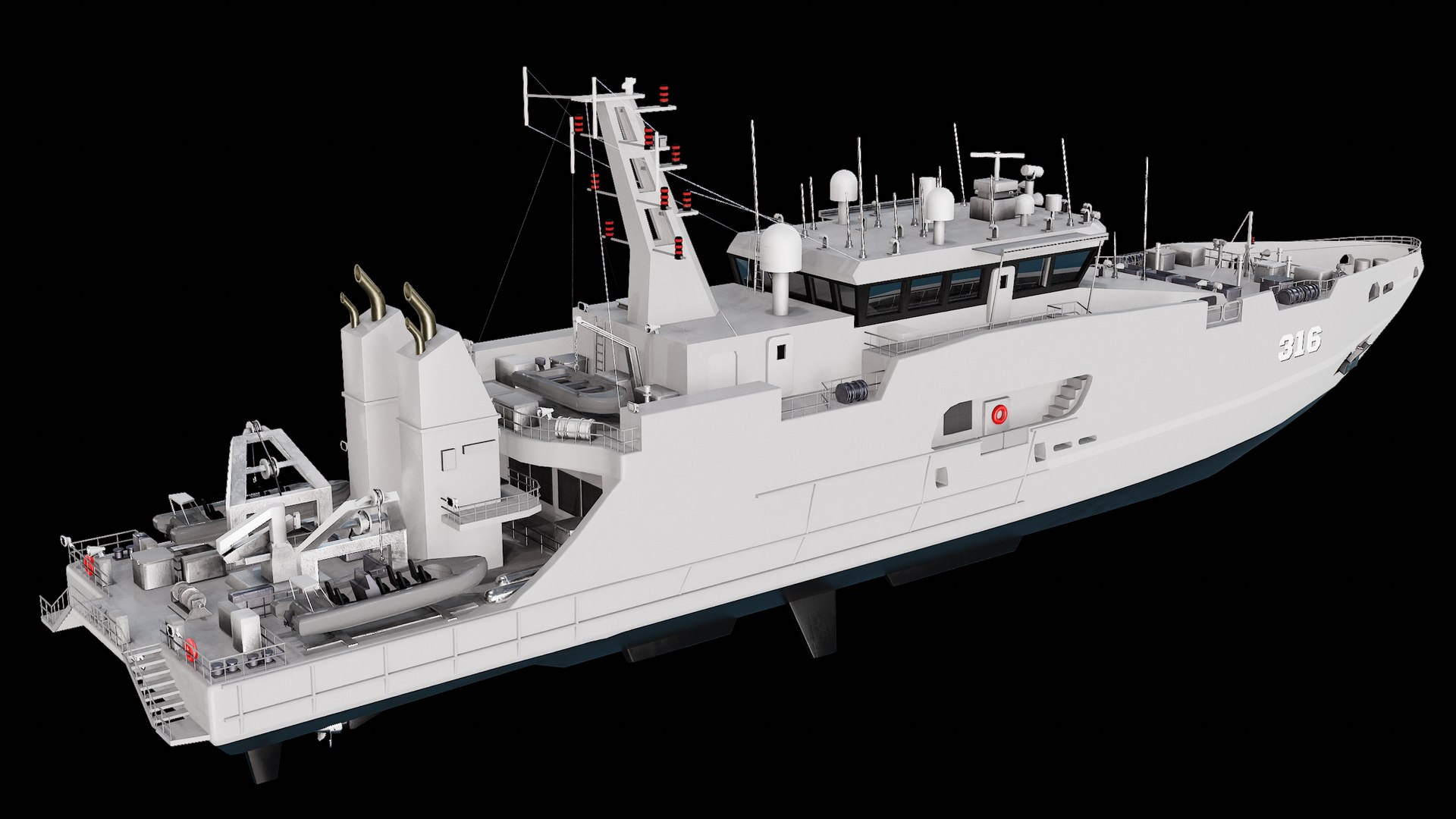 3D ADV Cape Naturaliste Cape-Class Patrol Boat - TurboSquid 2156471