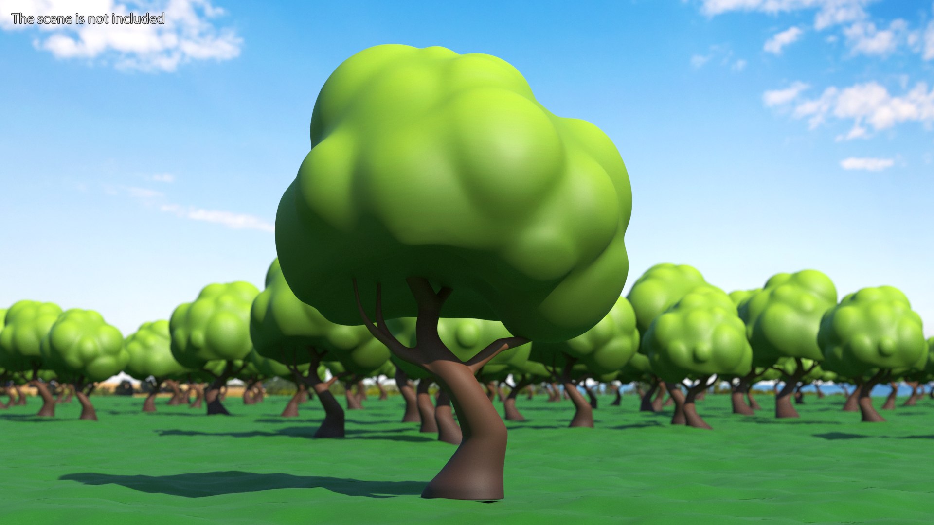 Cartoon Maple Tree Simple Coloring 3D - TurboSquid 2169100