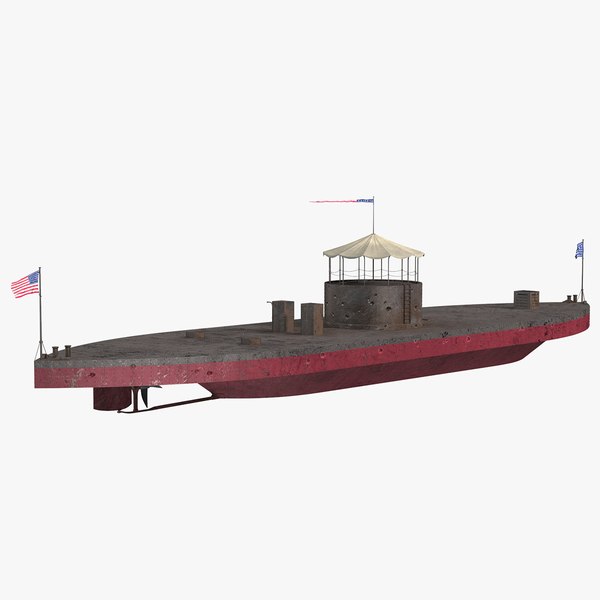 3D модель USS Monitor со старой башней - TurboSquid 2210716