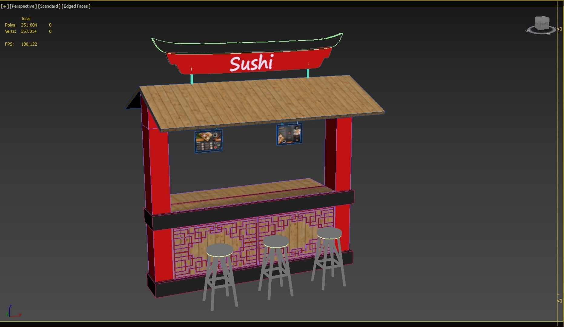 3D Sushi Stand Model - TurboSquid 1727160