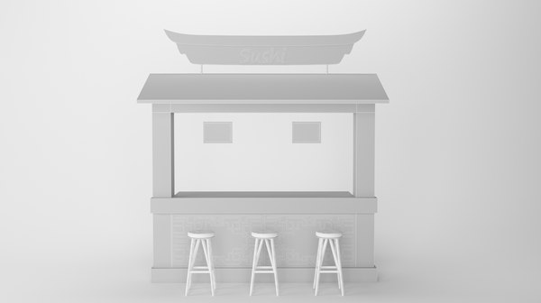 3D sushi stand model - TurboSquid 1727160