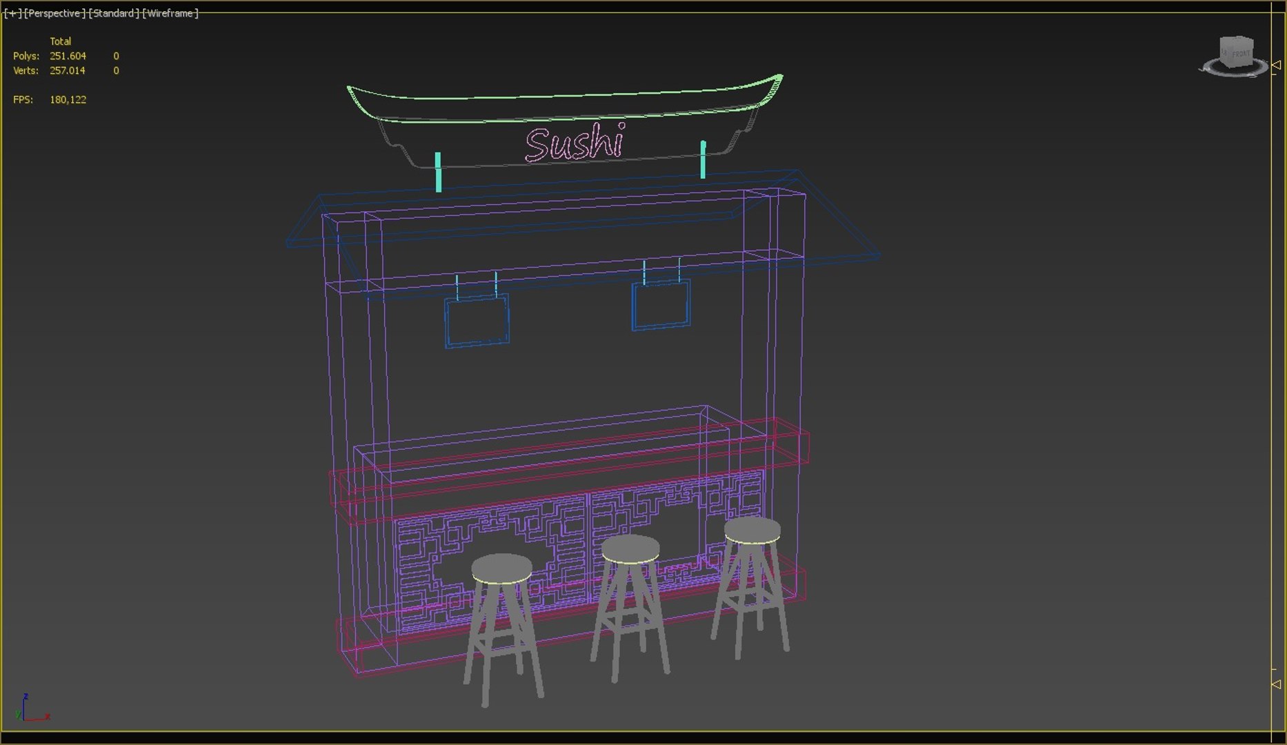 3D Sushi Stand Model - TurboSquid 1727160