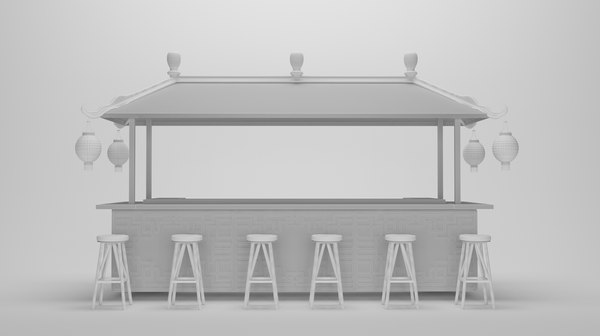 3D sushi stand model - TurboSquid 1727160