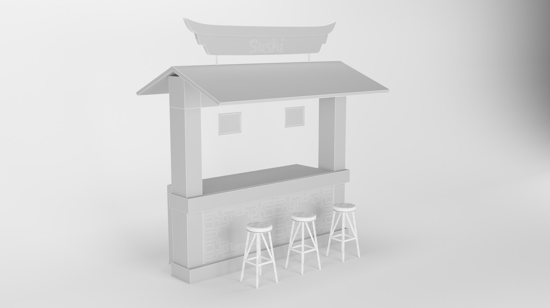 3D Sushi Stand Model - TurboSquid 1727160