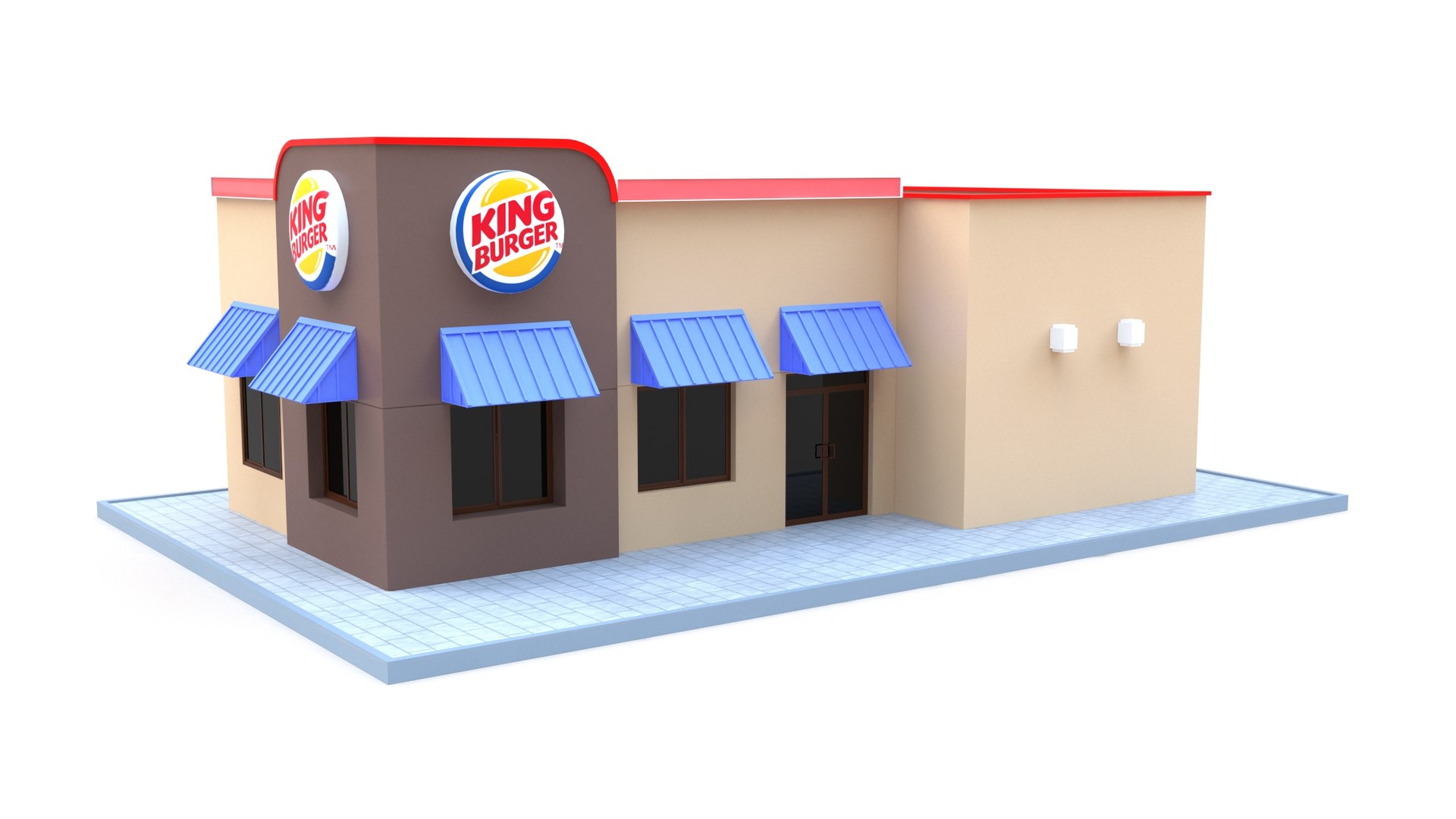 Burger King Restaurant 01 3D Model - TurboSquid 1746480