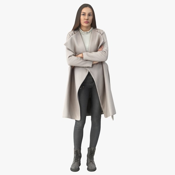 modelo 3d Postura inactiva de invierno casual de Elizabeth 10 ...
