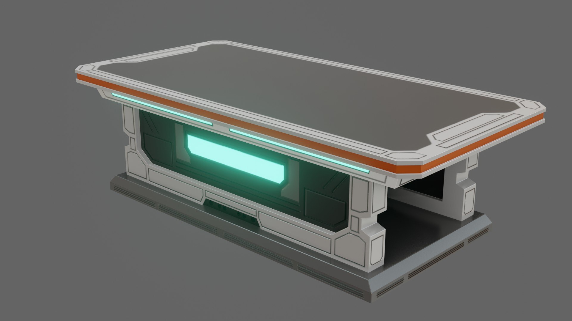 3D Sci-Fi Work Bench - Low Poly - Game Ready - PBR Model - TurboSquid ...
