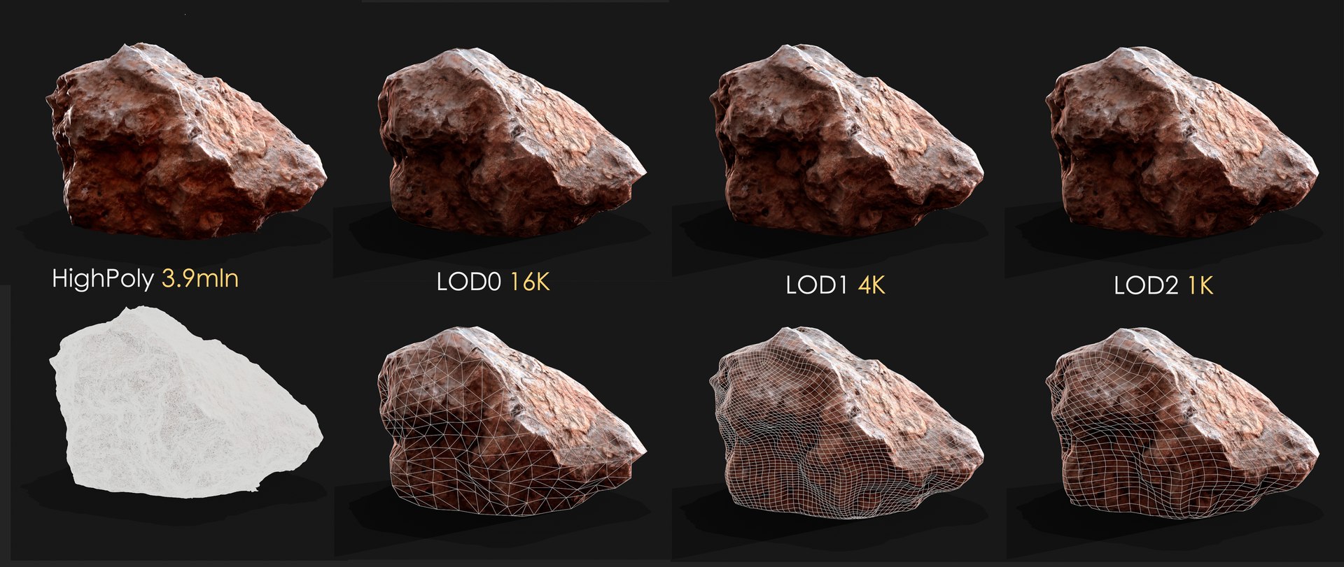3D Photogrammetry Scan Stone 08 Model - TurboSquid 1321356