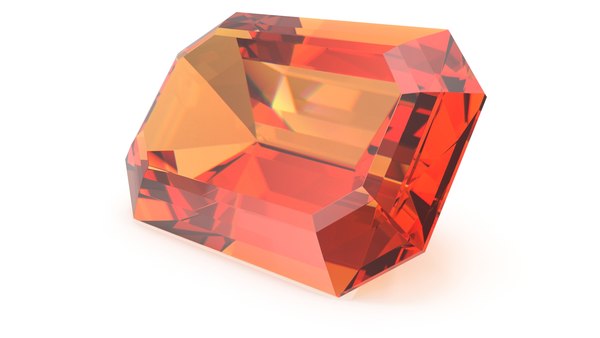 Emerald Cut Imperial Topaz 3D model - TurboSquid 1840161