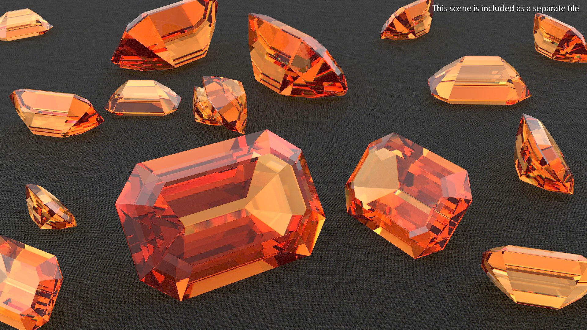 Emerald Cut Imperial Topaz 3D Model - TurboSquid 1840161