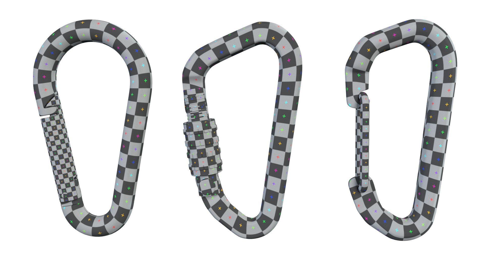 3D Steel Carabiners Model - TurboSquid 1577104