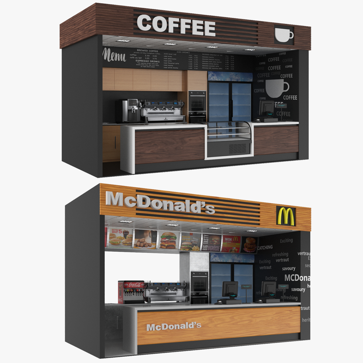Two Commercial Kiosks 3D model - TurboSquid 1900878