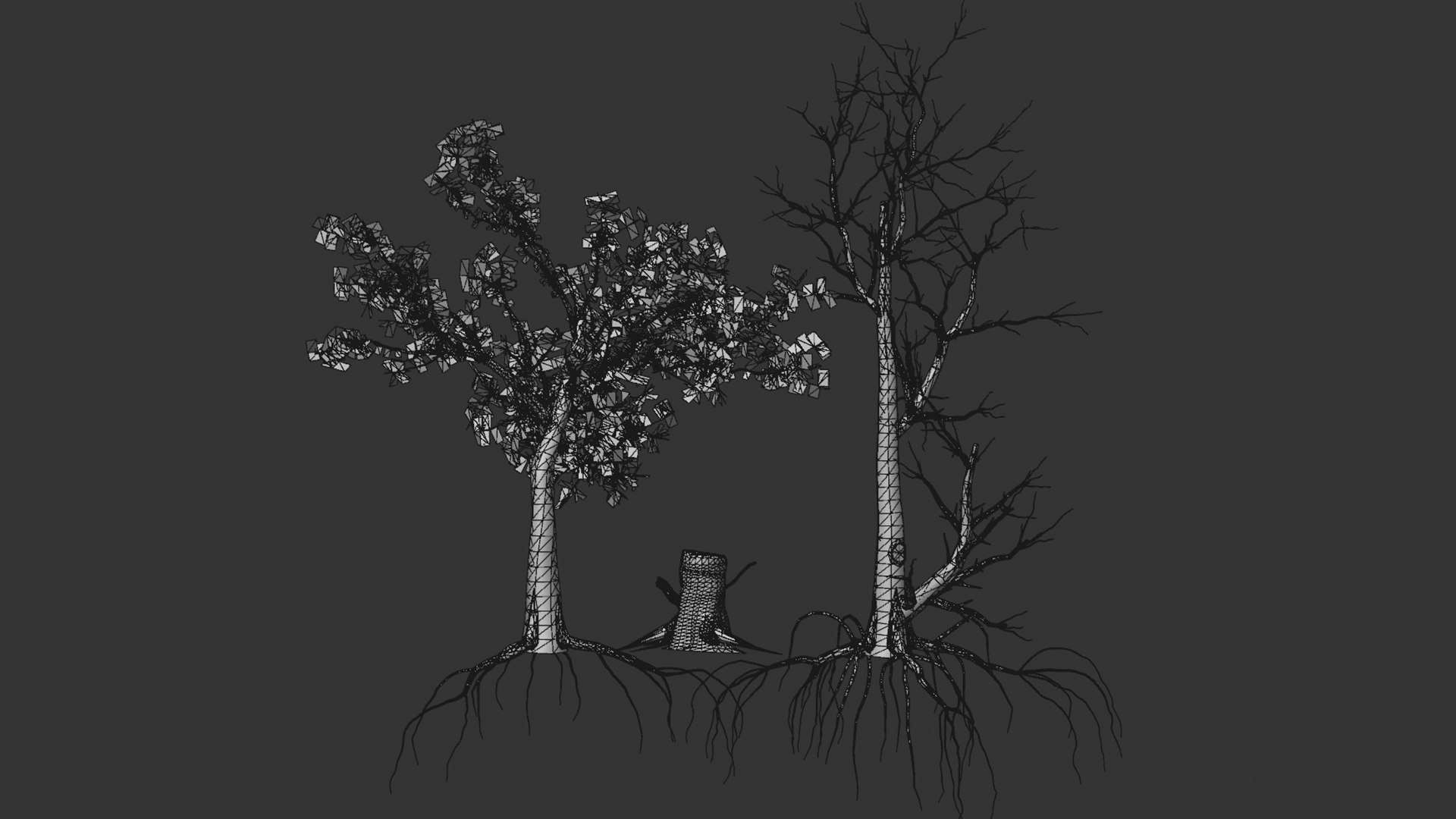 Winter Tree Pack Low Poly Model - TurboSquid 2223019