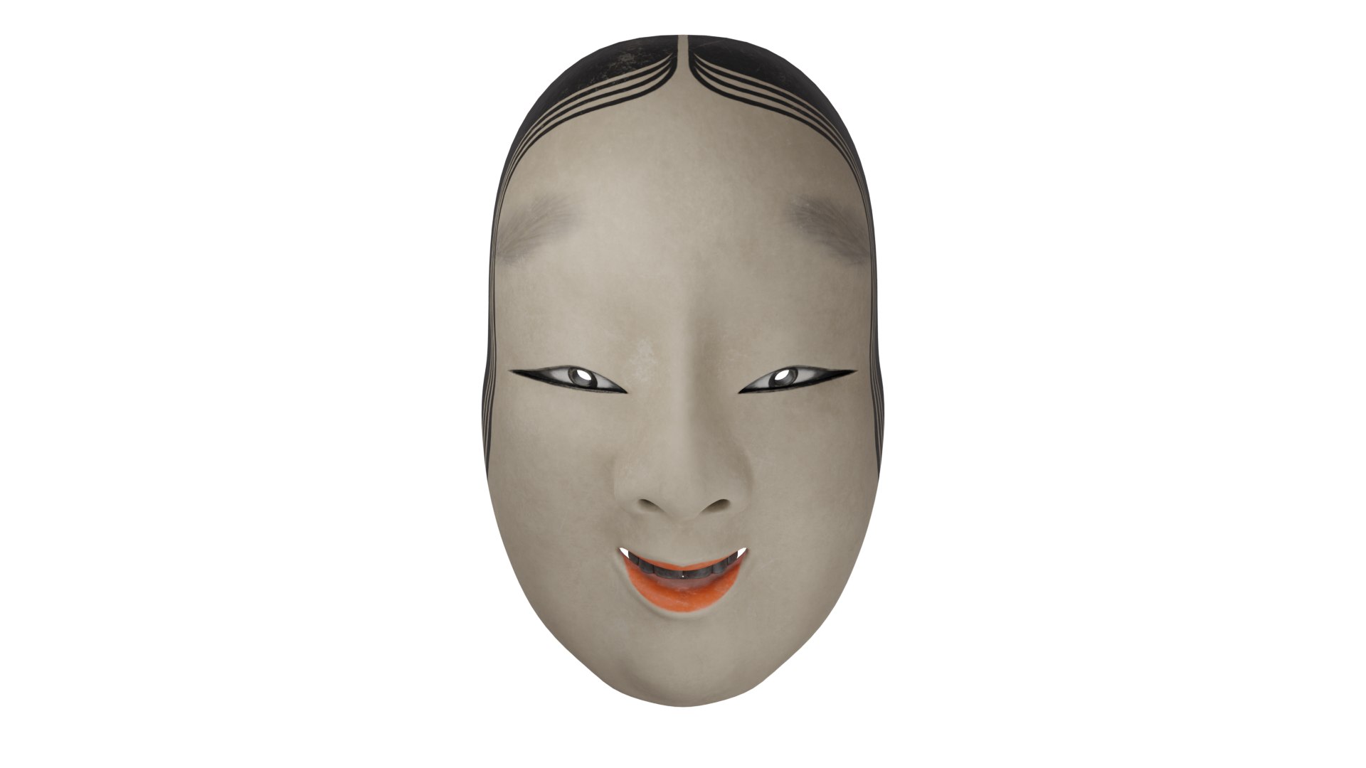 3D Model Ko-omote Mask - TurboSquid 2105892
