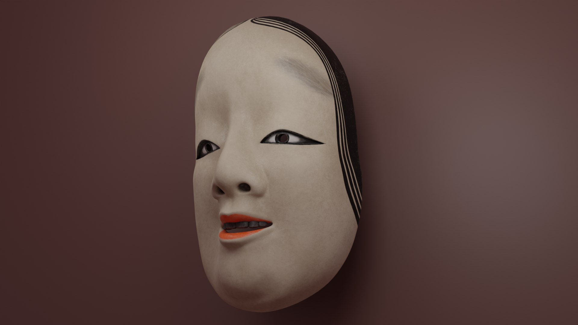 3D Model Ko-omote Mask - TurboSquid 2105892