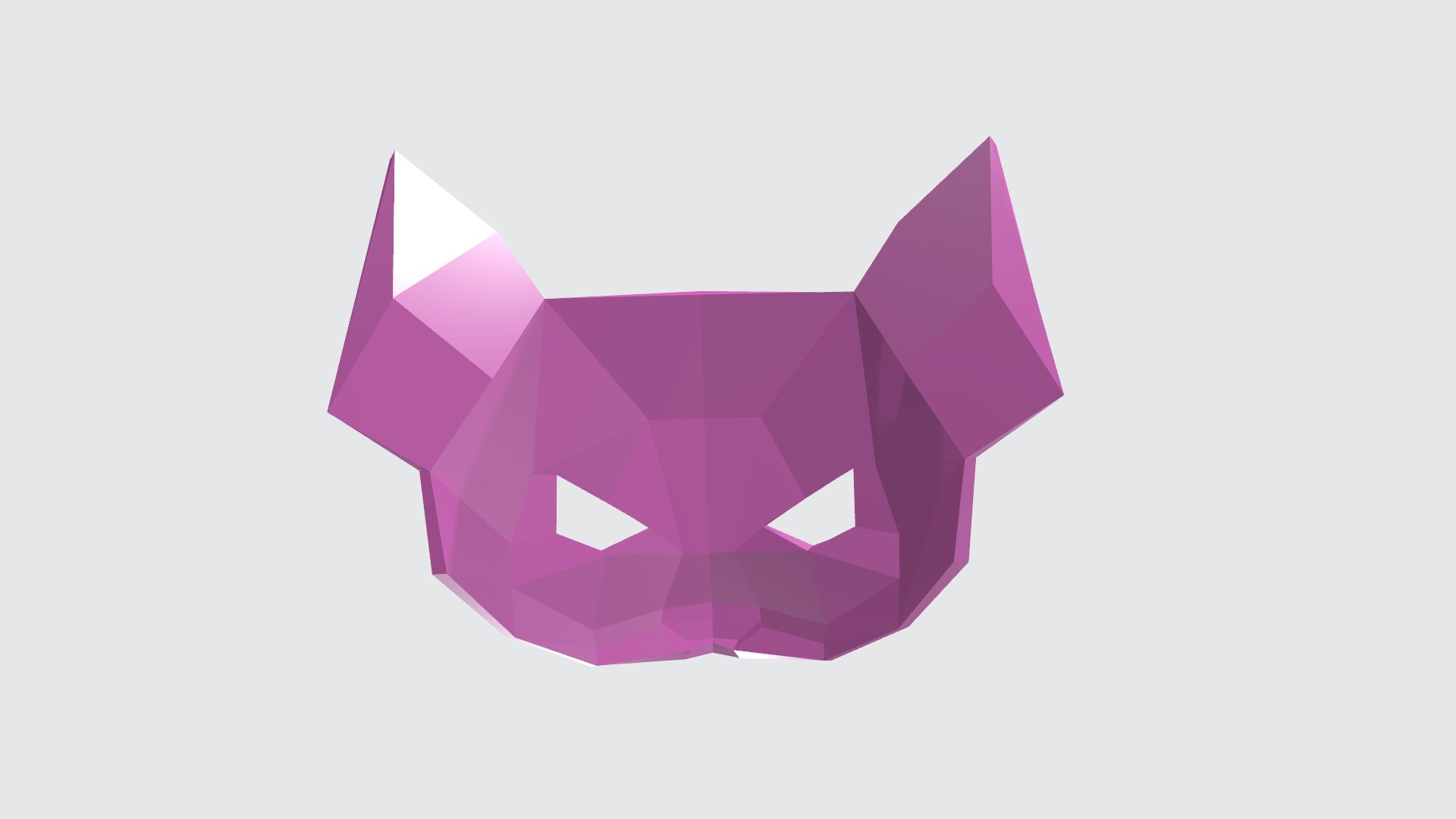 Low Poly Pig Mask 3D - TurboSquid 2315468