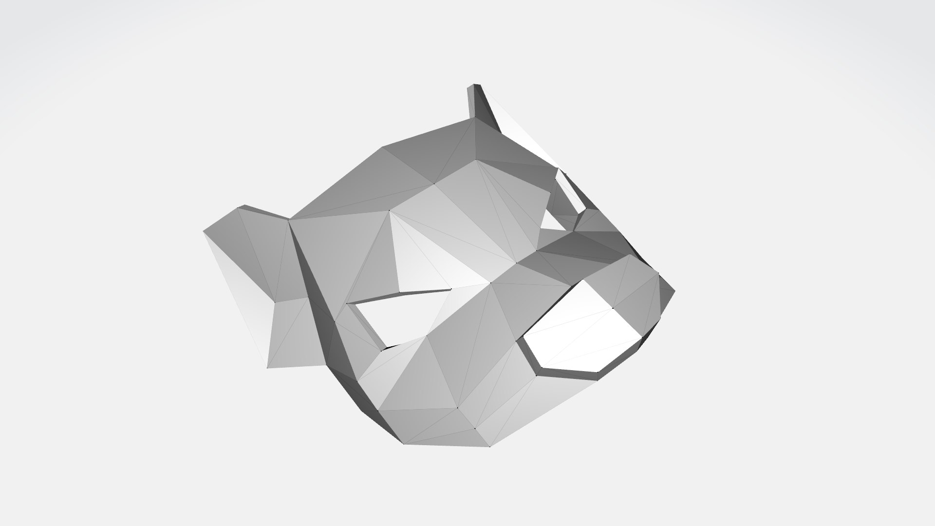 Low Poly Pig Mask 3D - TurboSquid 2315468