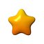3d Cartoon Star Rounded Model