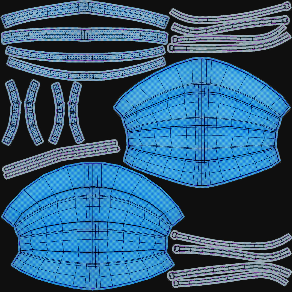 3D model covid-19 surgical mask - TurboSquid 1546381