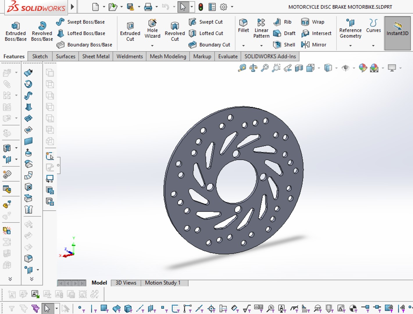 3D MOTORCYCLE DISC BRAKE MOTORBIKE model - TurboSquid 1864856