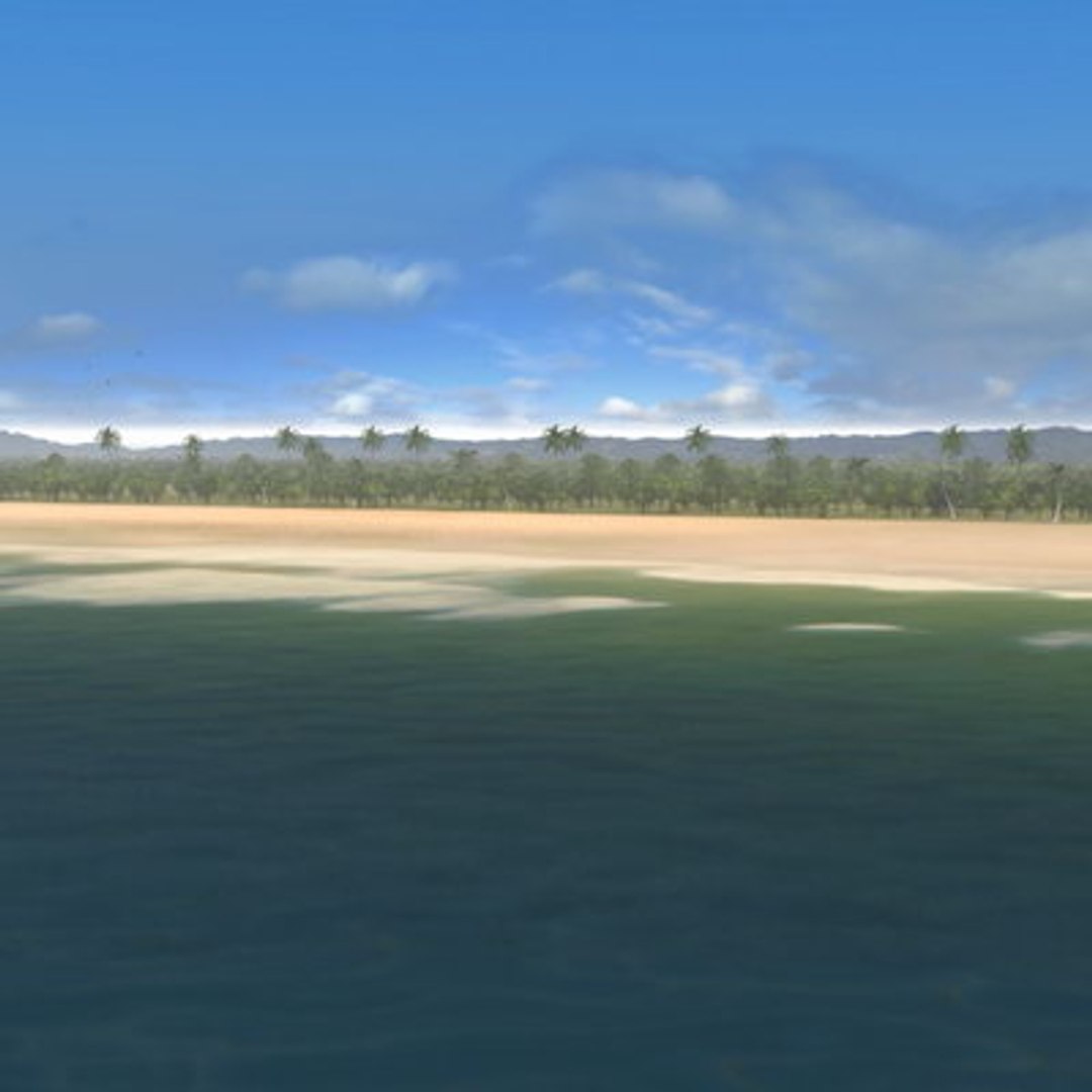 Beach Palms Sand 3d Max