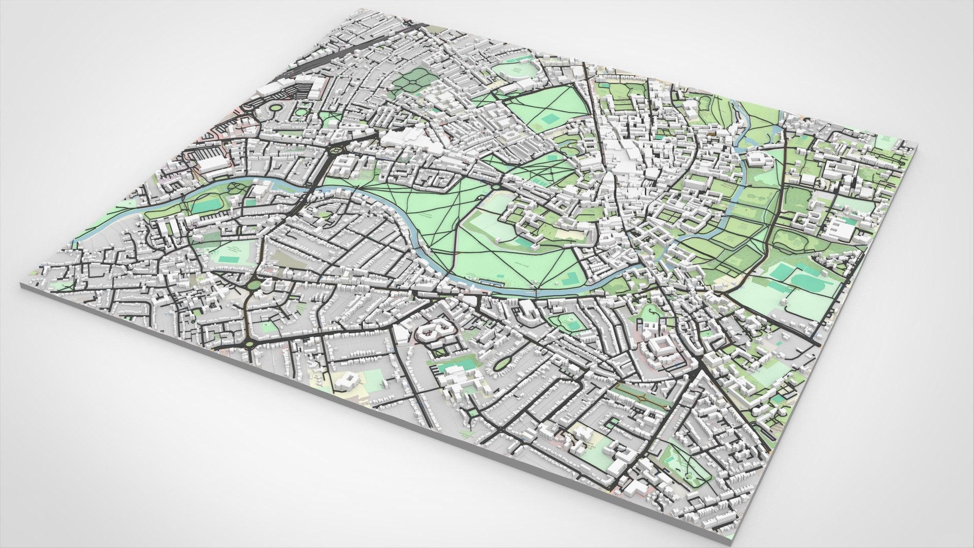 3D Model Cityscape Cambridge United Kingdom - TurboSquid 2373041