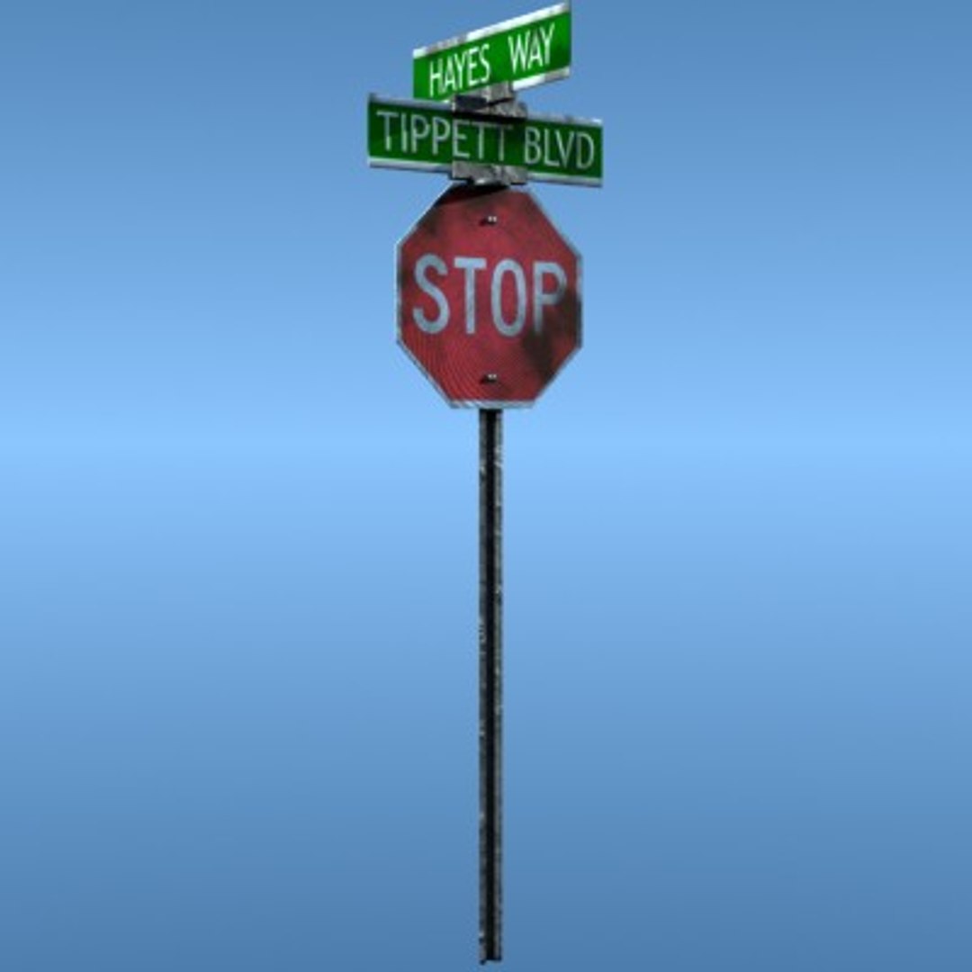 3dsmax Stop Sign