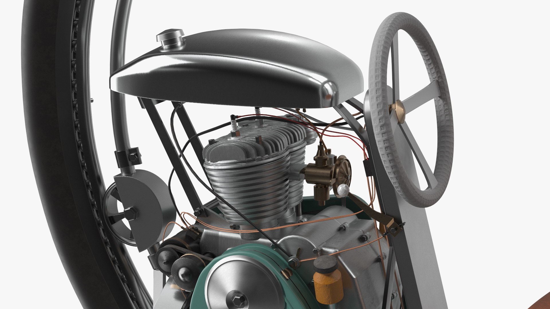 Retro Motorized Unicycle Rigged 3D Model - TurboSquid 2318853