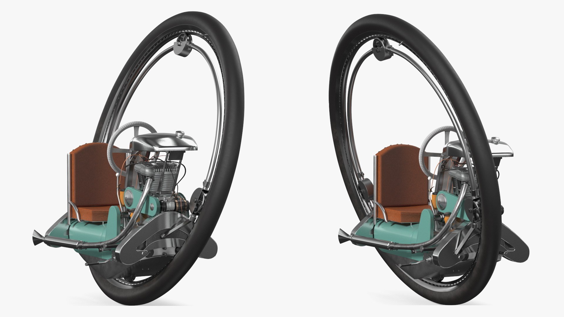 Retro Motorized Unicycle Rigged 3D Model - TurboSquid 2318853