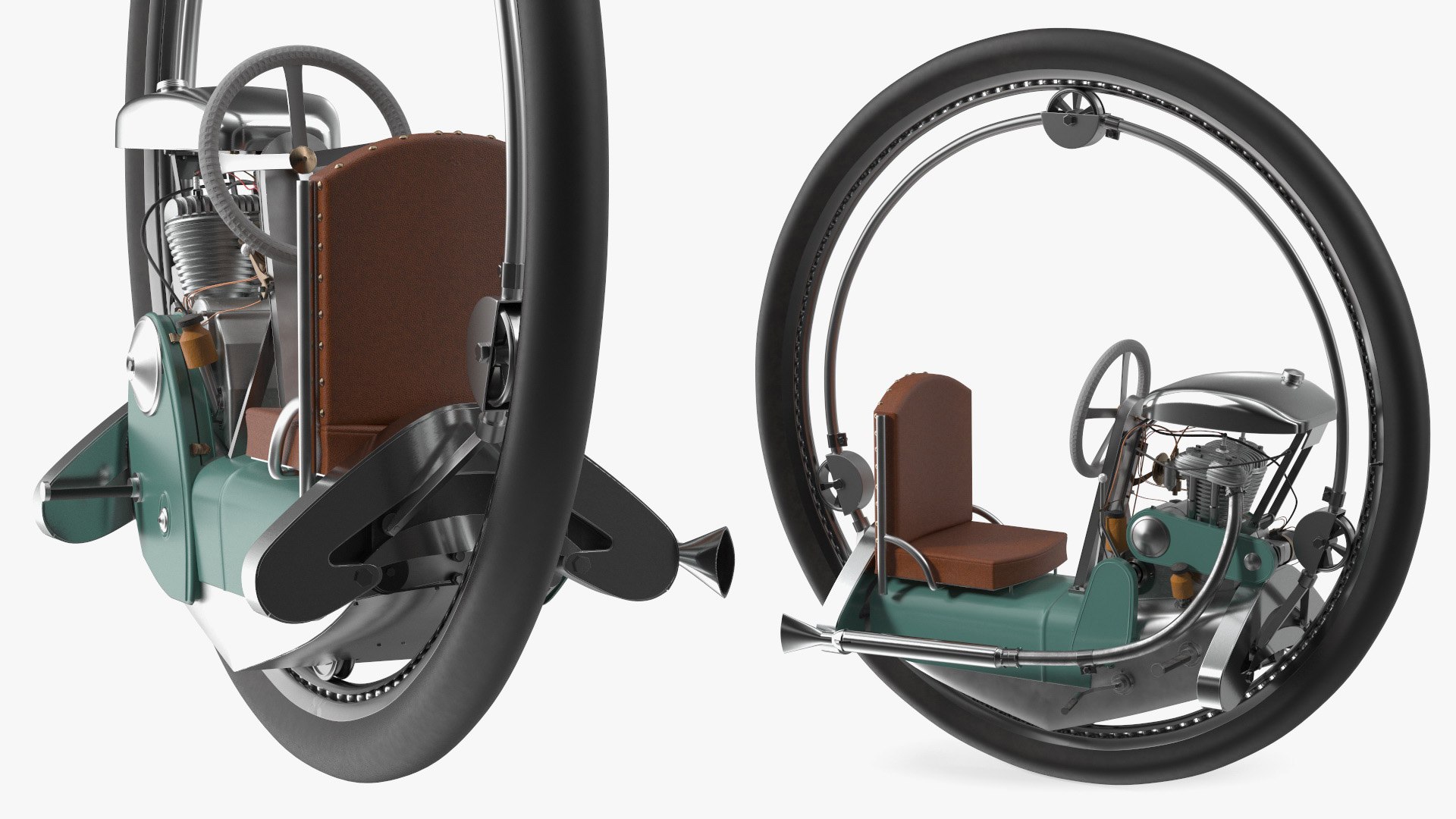 Retro Motorized Unicycle Rigged 3D Model - TurboSquid 2318853