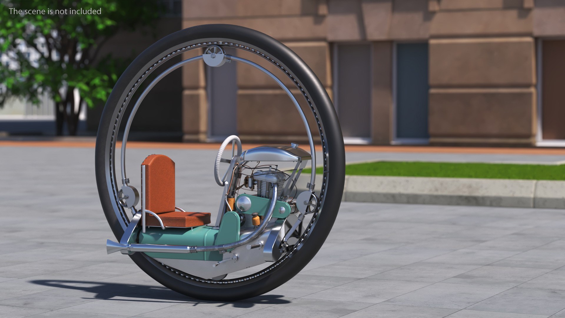 Retro Motorized Unicycle Rigged 3D Model - TurboSquid 2318853