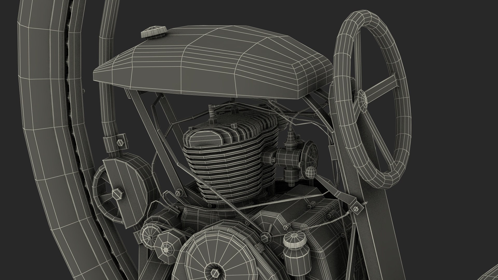 Retro Motorized Unicycle Rigged 3D Model - TurboSquid 2318853