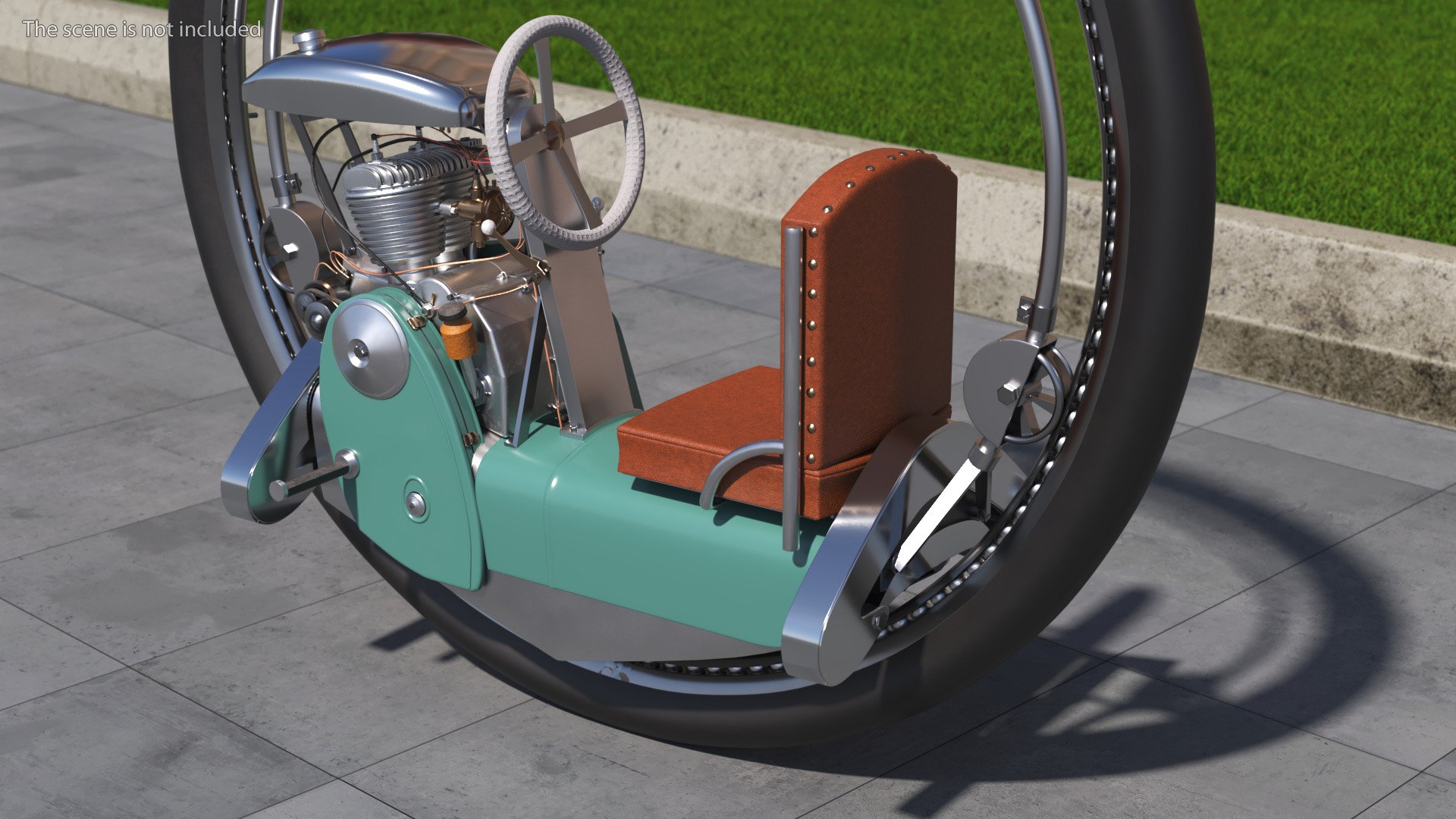 Retro Motorized Unicycle Rigged 3D Model - TurboSquid 2318853