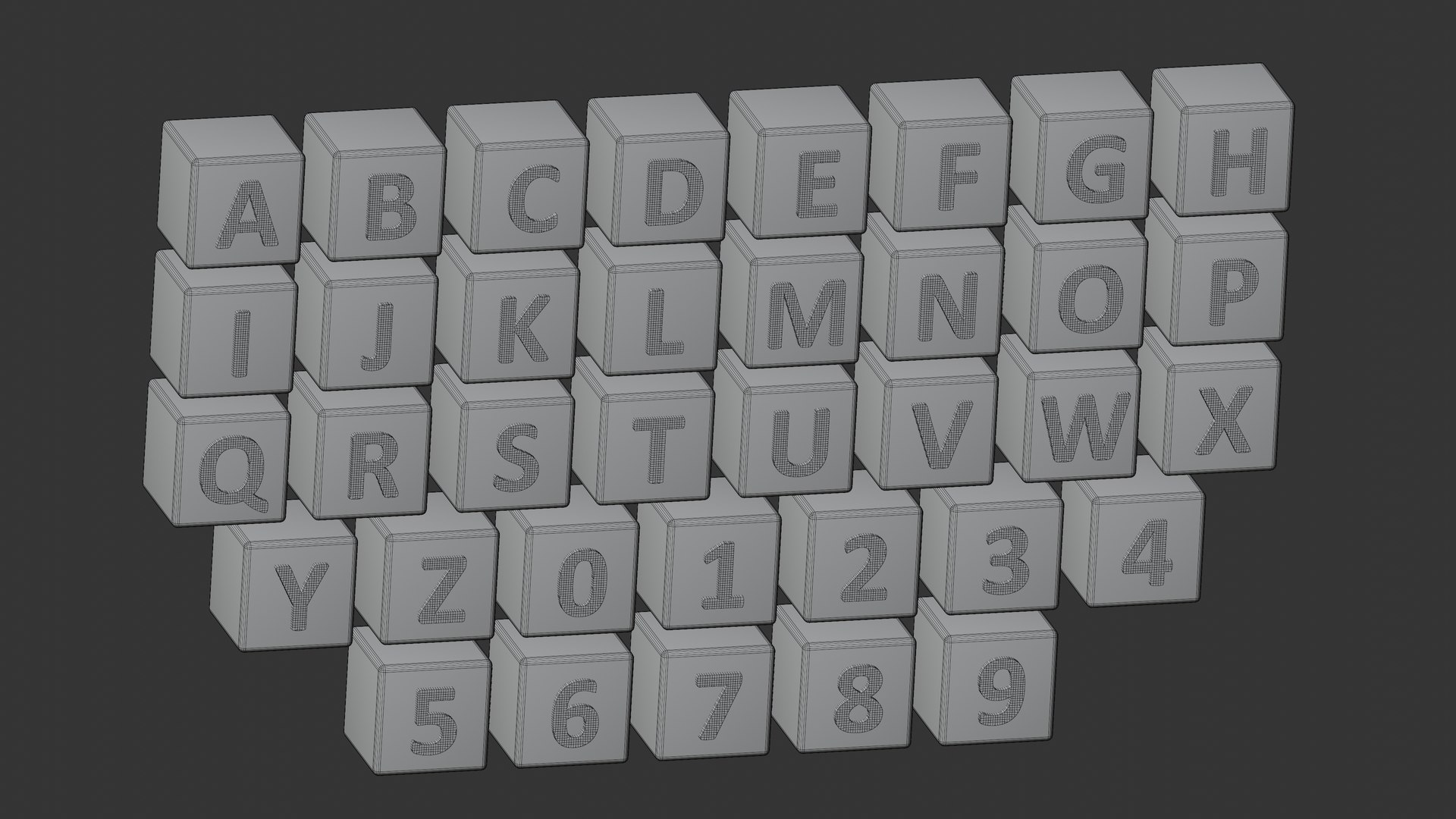3D Wooden Minimal Alphabet And Number Blocks Model - TurboSquid 2216684