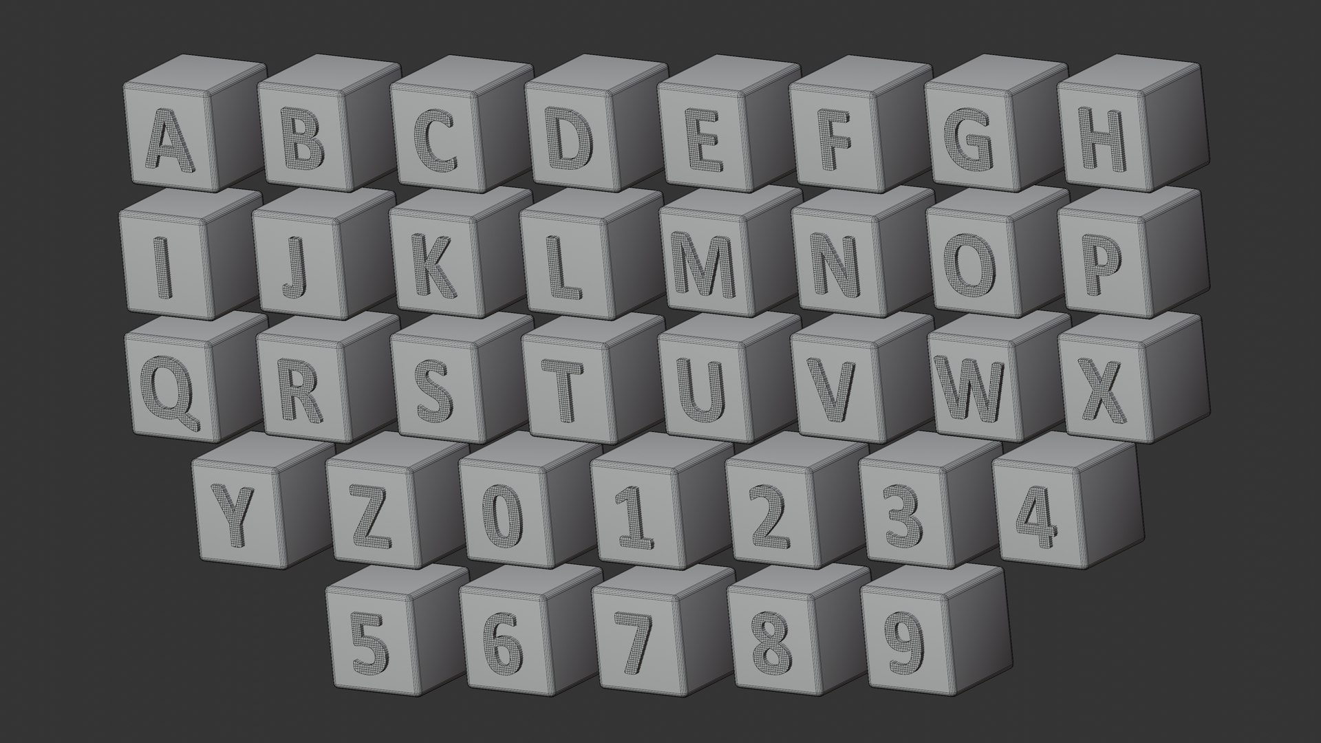 3D Wooden Minimal Alphabet And Number Blocks Model - TurboSquid 2216684