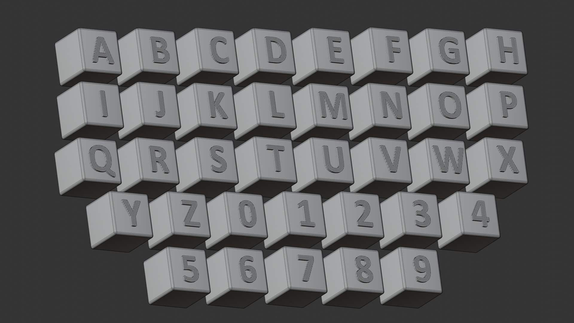 3D Wooden Minimal Alphabet And Number Blocks Model - TurboSquid 2216684