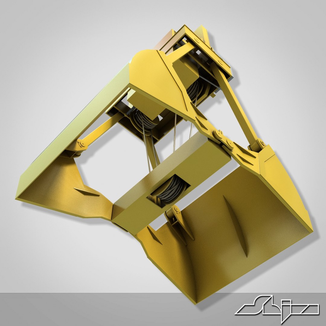 Excavator Grab 1 3d Model