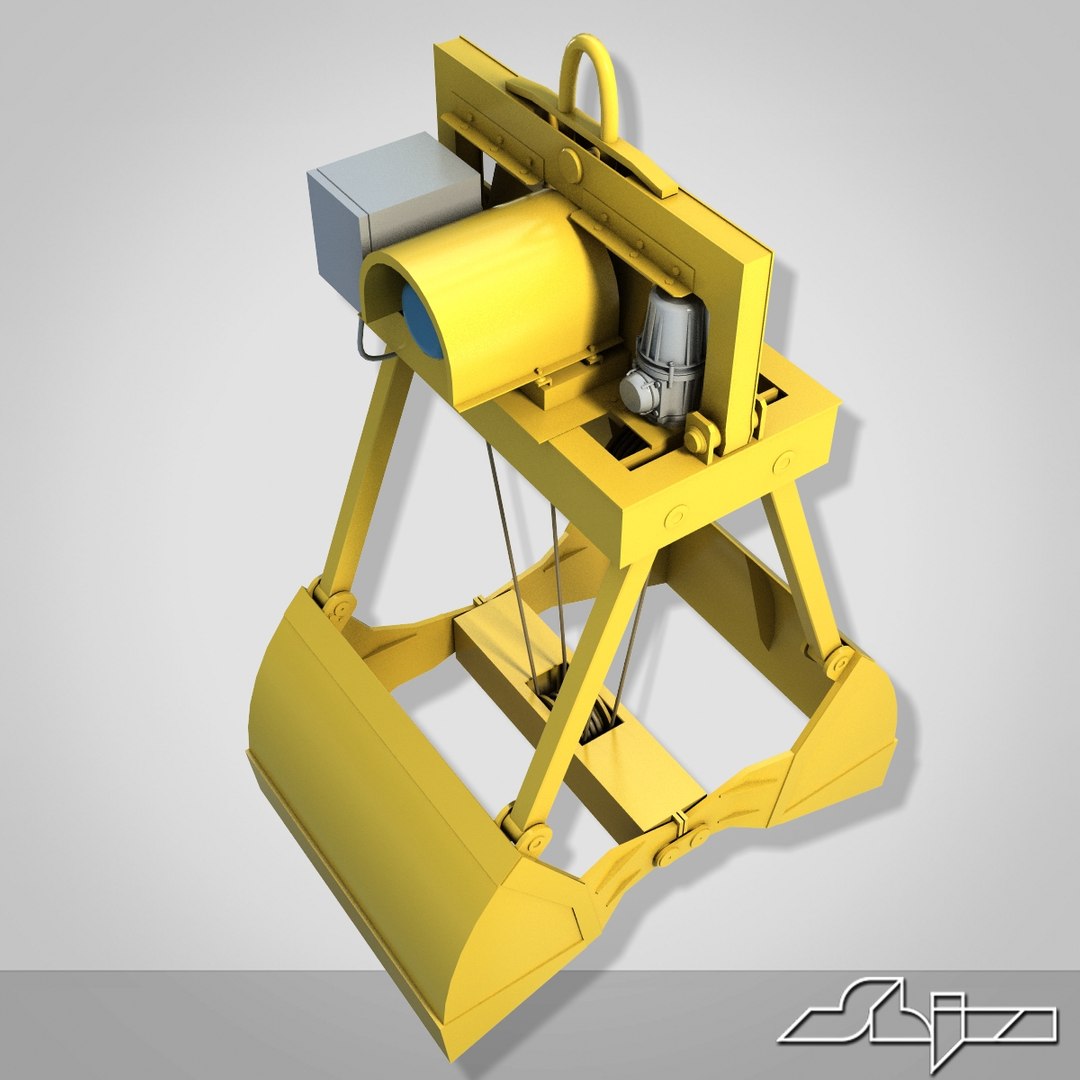Excavator Grab 1 3d Model
