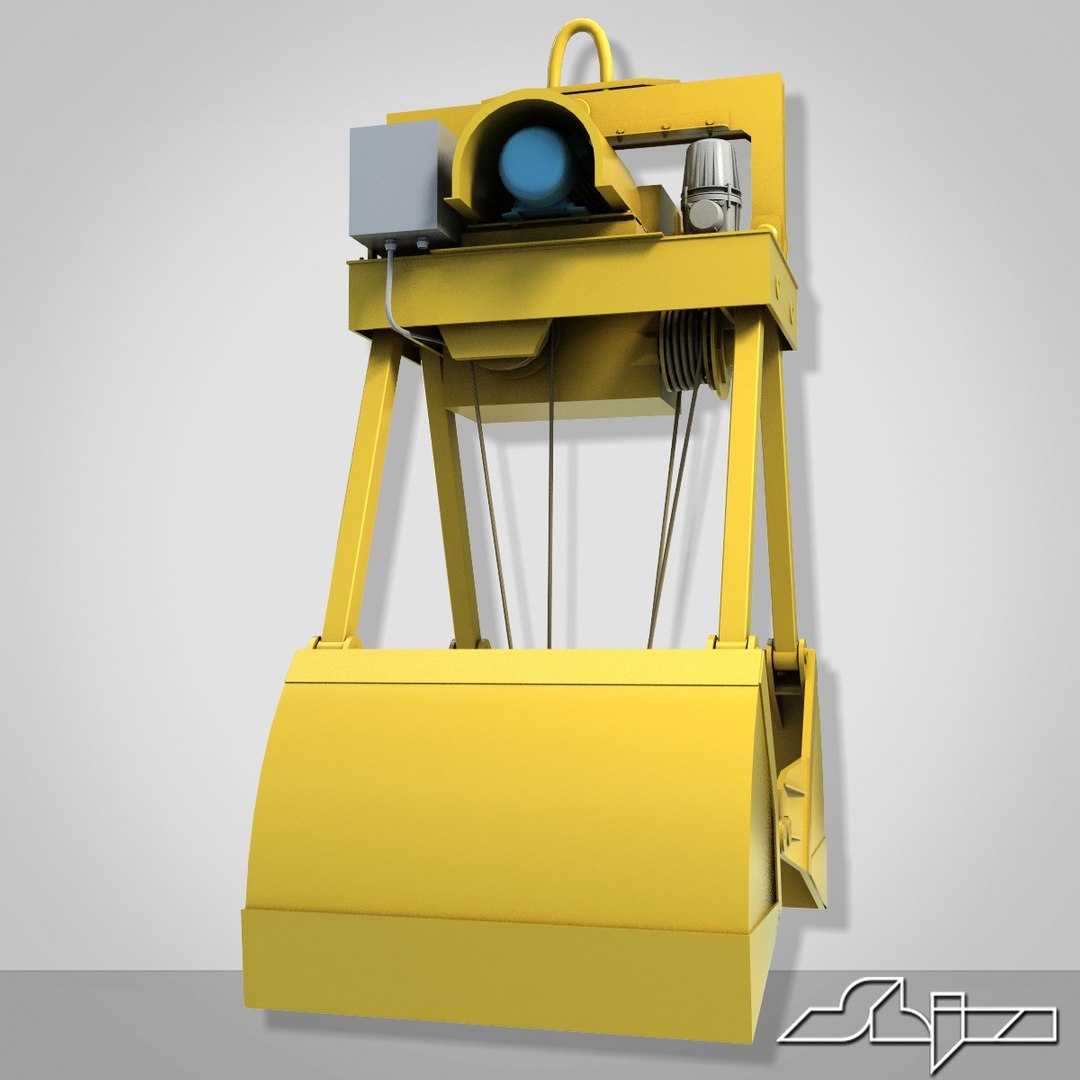 Excavator Grab 1 3d Model