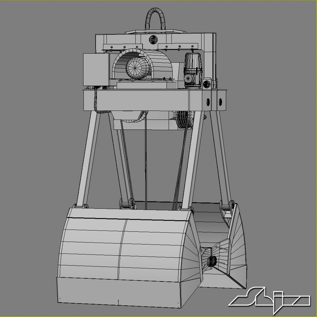 Excavator Grab 1 3d Model